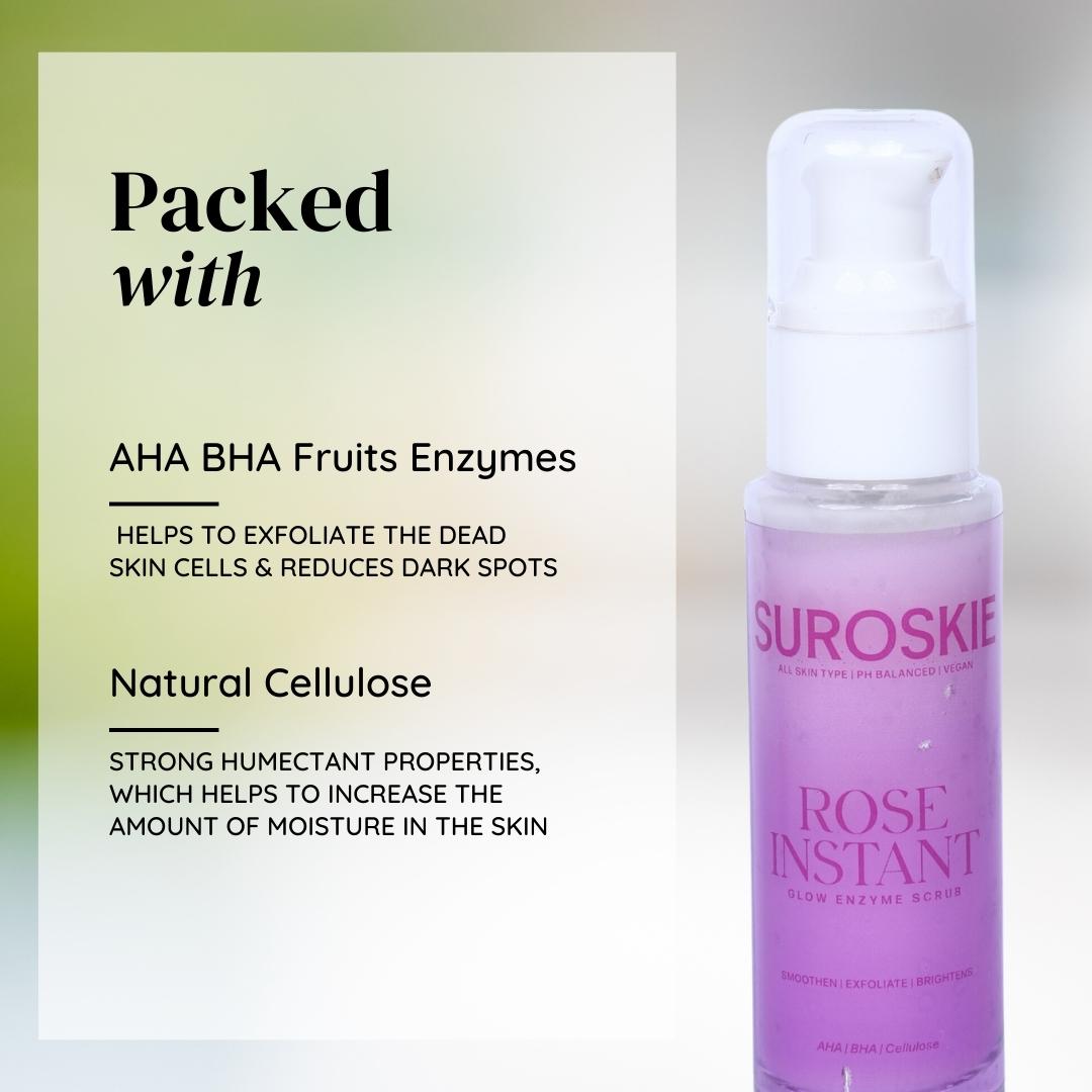 Enzyme Scrub | Aha Bha Face Scrub | Rose Face Scrub – Suroskie