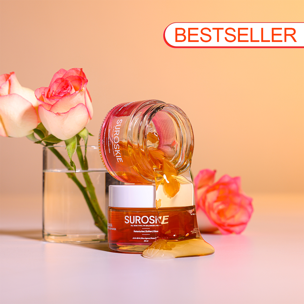 Rose Petals Face Mask | Glow Face Mask with Aha Bha Extract – Suroskie